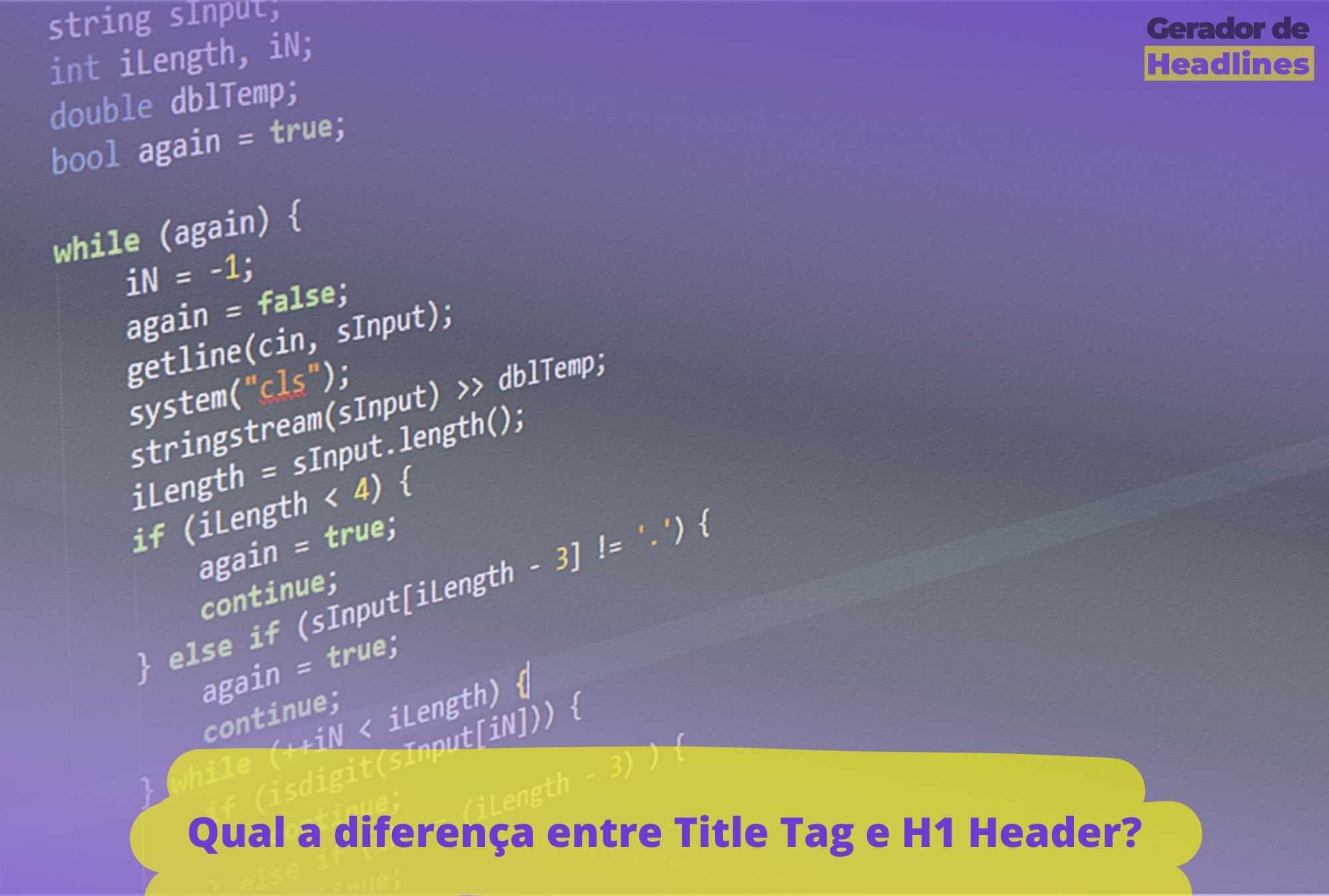 Como saber a diferença entre Title Tag e H1 Header: confira! - Gerador ...